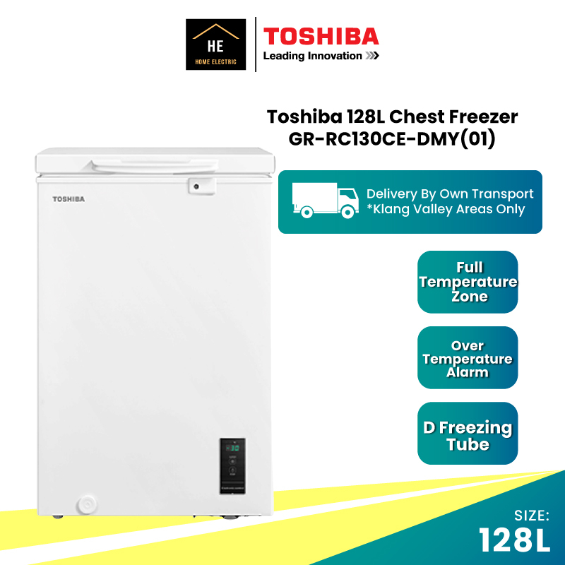 Toshiba 128L Chest Freezer GR-RC130CE-DMY(01) Fridge Refrigerator Peti ...