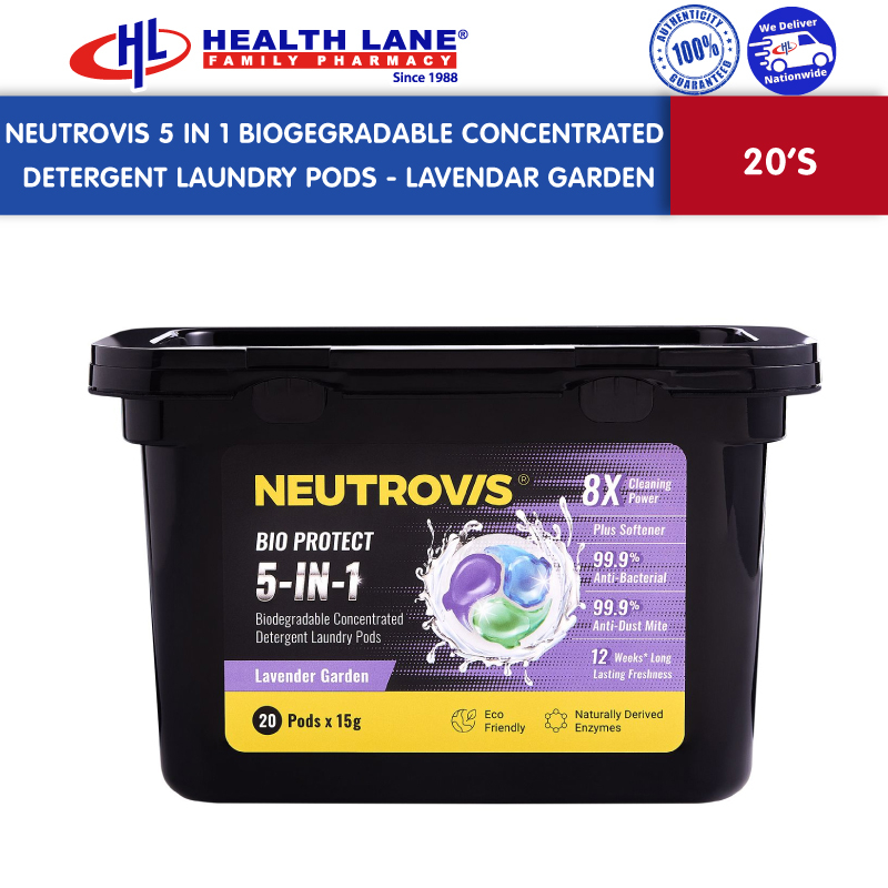 Neutrovis 5 In 1 Biogegradable Concentrated Detergent Laundry Pods ...