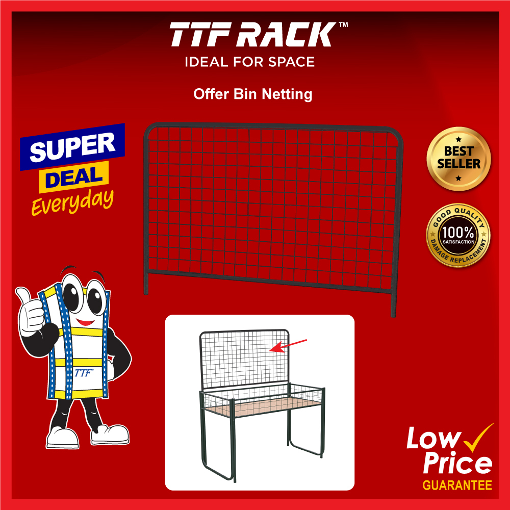 TTF Rack™ (OFFER BIN NETTING) Rak Kedai Runcit Supermarket Equipment ...