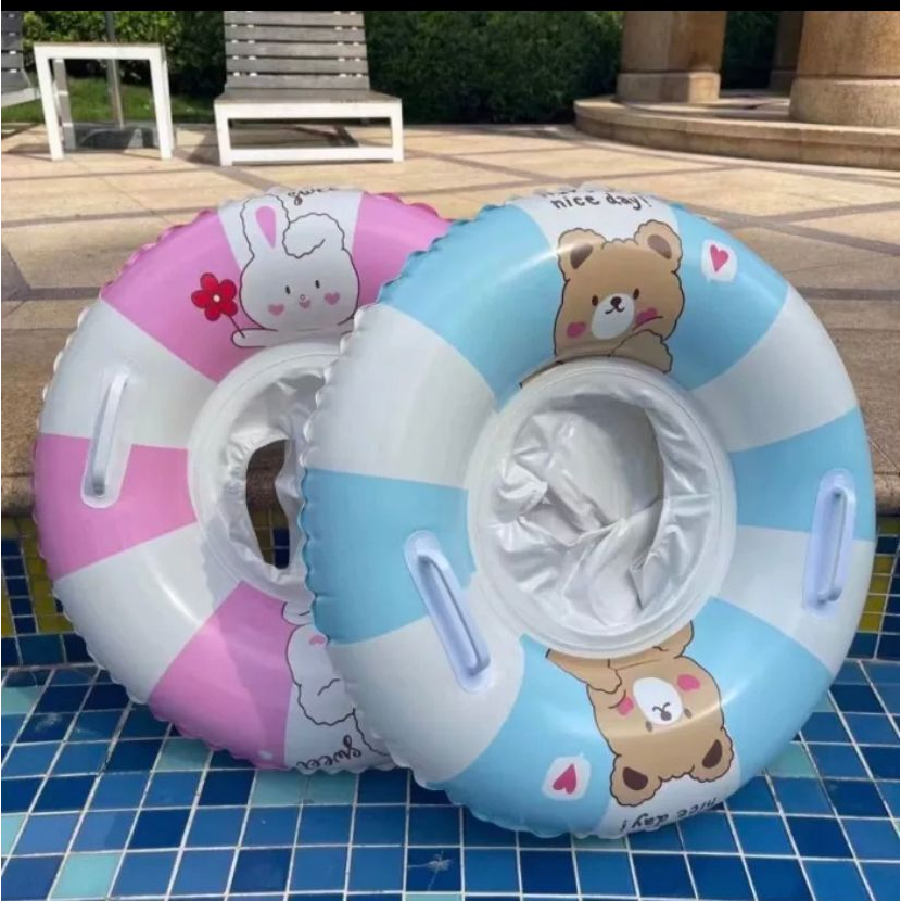 Ready Swimming Ring Kids Bear & Bunny Swimming Float Ring Swim Floating ...