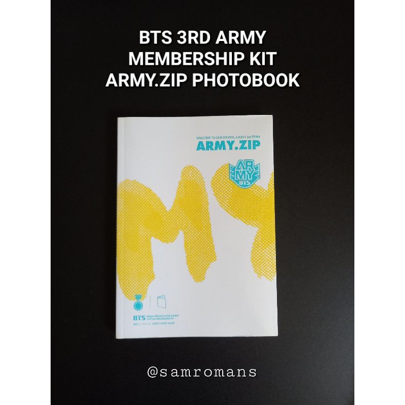 OFFICIAL BTS 3RD ARMY MEMBERSHIP KIT ARMY ZIP PHOTOBOOK | Shopee Malaysia