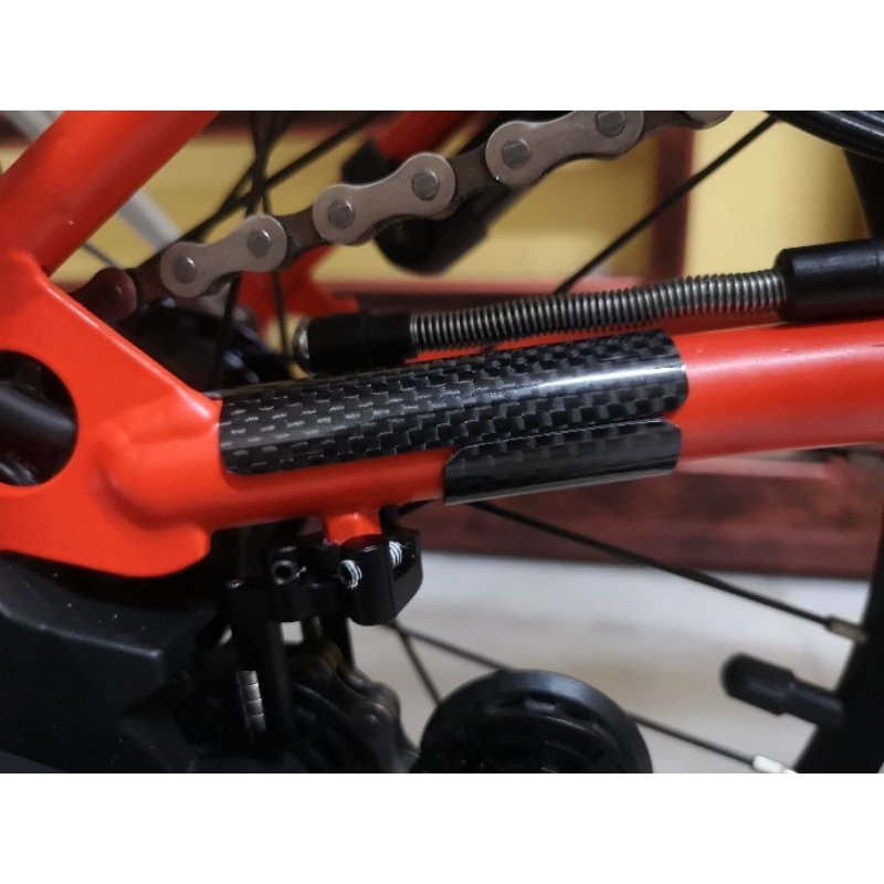 Carbon fiber Brompton chain stay and E hook protector | Shopee Malaysia