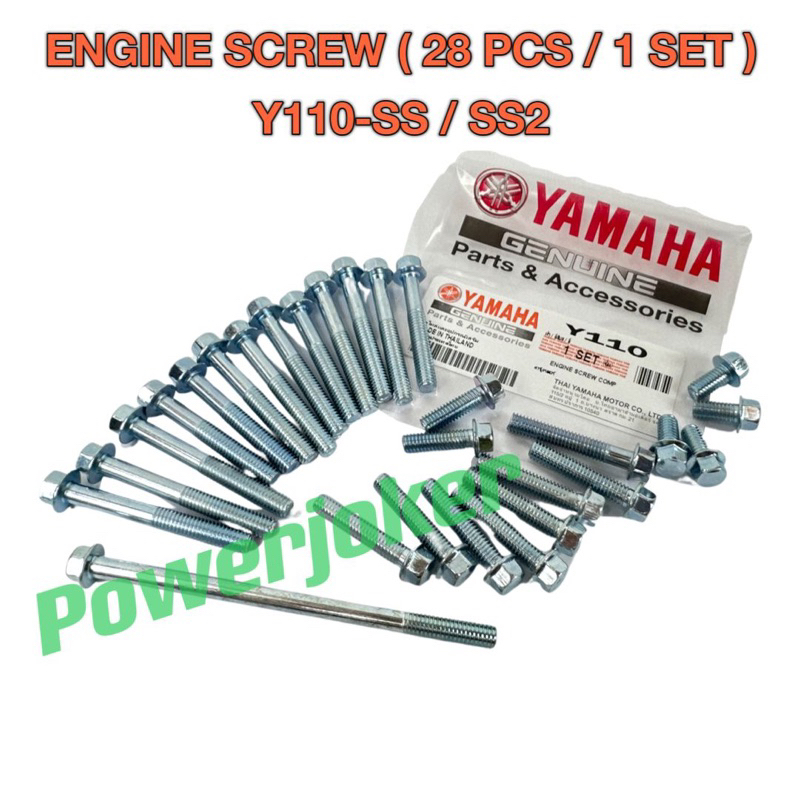 Y110-SS / SS2 / Y110 SS 1 / SS 2 (28 PCS / 1 SET) ENGINE SCREW COMPLETE ...