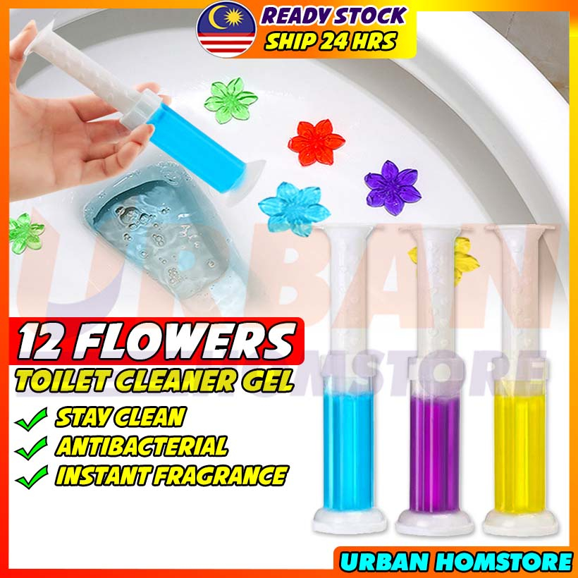 UBH 12 Flowers Toilet bowl gel cleaner Toilet fragrance Push type ...
