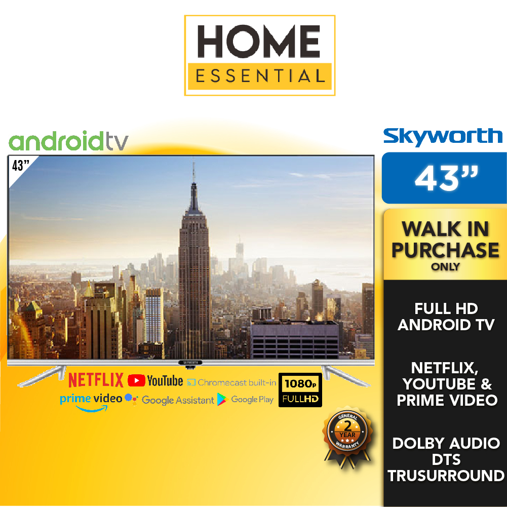 Skyworth 43 Inch Full HD Android Smart TV 43TB7000 | Netflix & Youtube ...