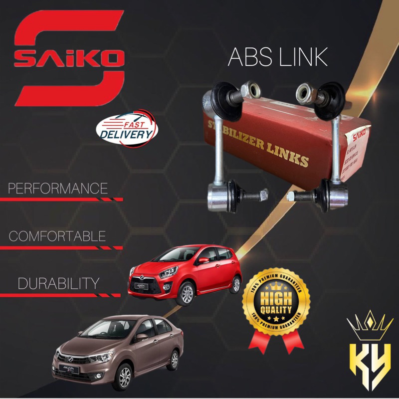 SAIKO FRONT STABILIZER LINK PERODUA AXIA, BEZZA (KSL-S310) ABS LINK ...