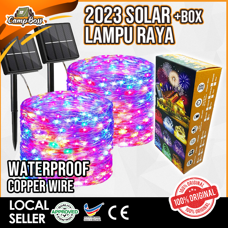 2025 Viral 33M LED Lampu Lip Lap Solar Hari Raya Outdoor Waterproof ...