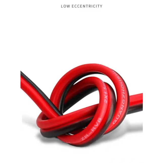 PVC TWIN CABLE AWG22 AWG20 AWG18 AWG16 AWG14 AWG12 RED BLACK WIRE ZR-RVB ELETRIC ELECTRICAL WIRE ...