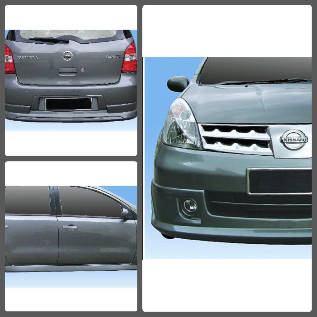 Nissan Livina 1st Generation L11 Sport Skirting Body Kit PU Ready Stock ...