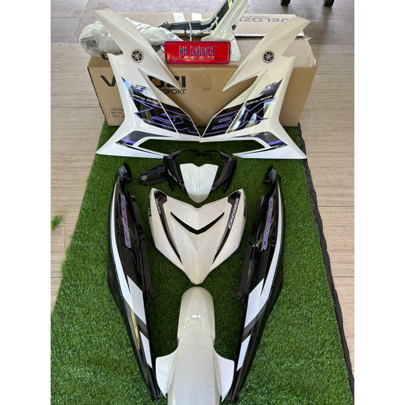 Body coverset Y15 V1 V2 exciter special edition black white custom ...