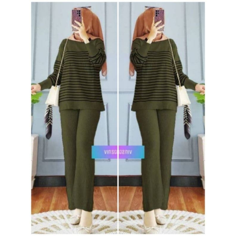 WANIEY SET RAJUT KNIT FREESIZE IRONLESS | Shopee Malaysia