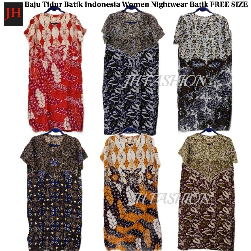 🔥READY STOCK🔥BAJU TIDUR BATIK INDONESIA WOMEN NIGHTWEAR FREE SIZE ...