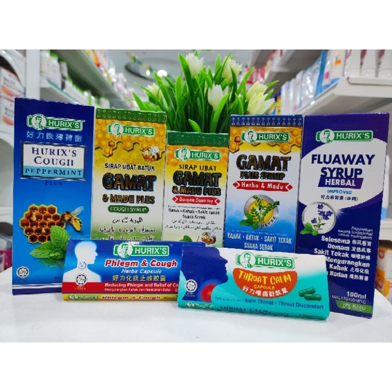 Hurix's Ubat Batuk, Demam, Selesema, Sakit Tekak Dewasa dan kanak² ...
