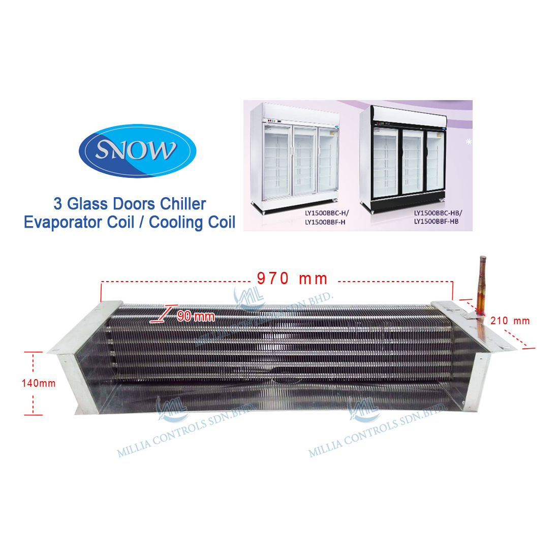Snow Cooling Coil Evaporator Coil-Blower -Refrigerator Chiller Freezer ...