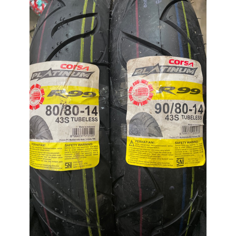 Corsa R99 combo set Yamaha Ego LC EGO LC injection 80/80-14 + 90/80-14 ...