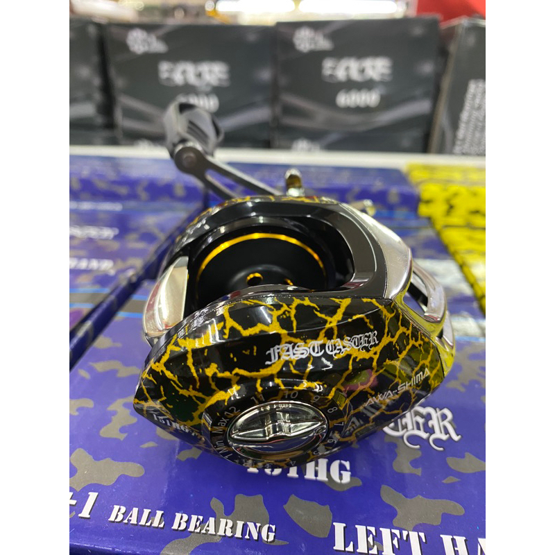 AWASHIMA FAST CASTER BC CASTING FISHING REEL ( Blue/yellow) | Shopee ...