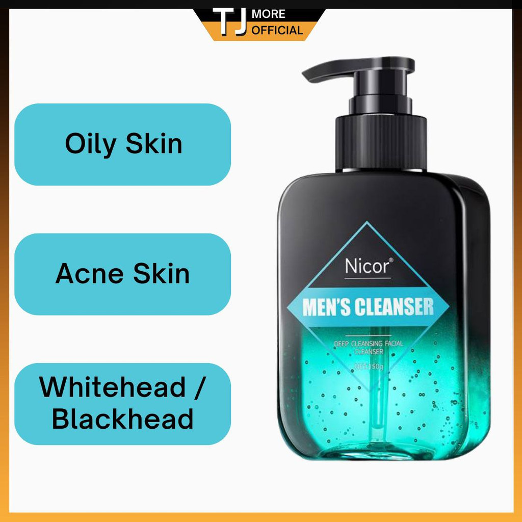 Nicor Men Facial Cleanser Anti Acne Clear Whitehead Remove Blackhead ...