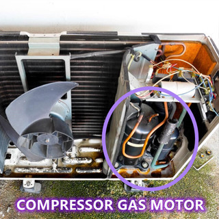 aircond outdoor unit compressor motor gas tangki refrigerant r22 ...