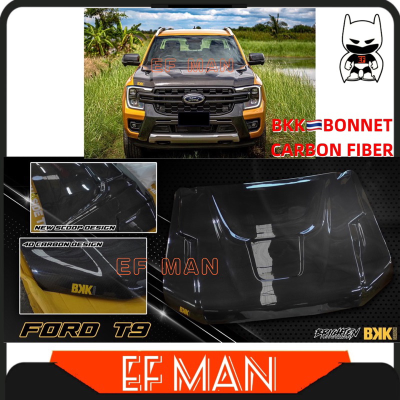NEW STOCK 🇹🇭BKK FORD RANGER T9 CARBON BONNET HIGH QUALITY 4WD 4X4 DEPAN ...
