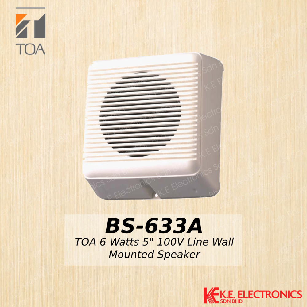 TOA BS-633A 6 Watts 5" Wall Mount Box Speaker (Pair) | Shopee Malaysia