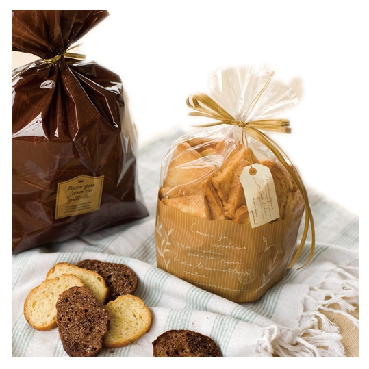 100pcs Price Tag Design Baking Bread Bag Transparent Cookies Toast ...