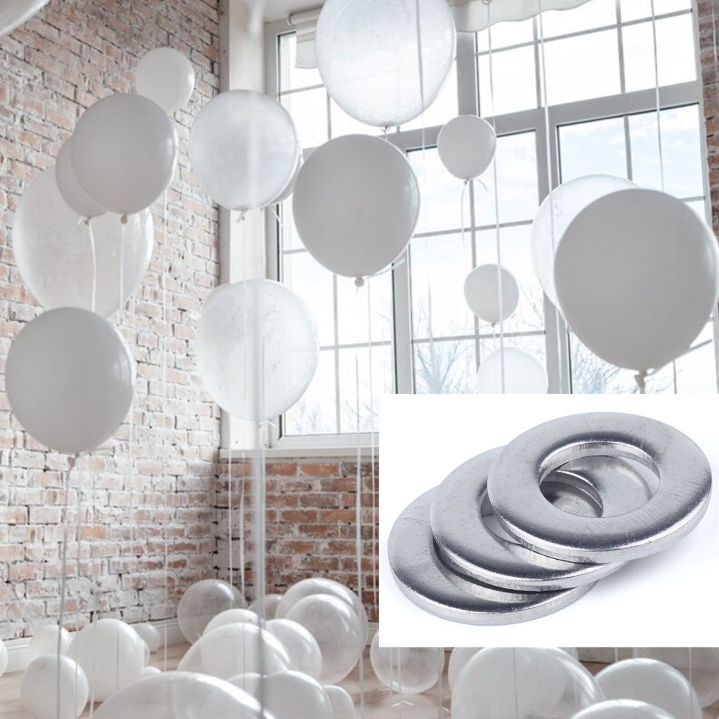 (1pc) Balloon Weight for Helium Balloon | Metal Balloon Ring | Flat ...