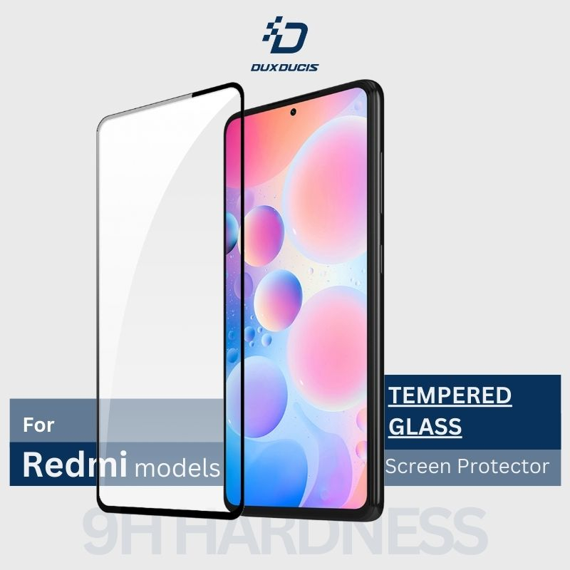 DUX DUCIS TEMPERED GLASS Bezel Screen Protector for Redmi Note 9 9S ...