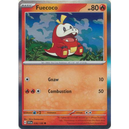 Fuecoco - Holo Common Promo - 036/198 - SV1 SV01 - Pokemon Scarlet ...
