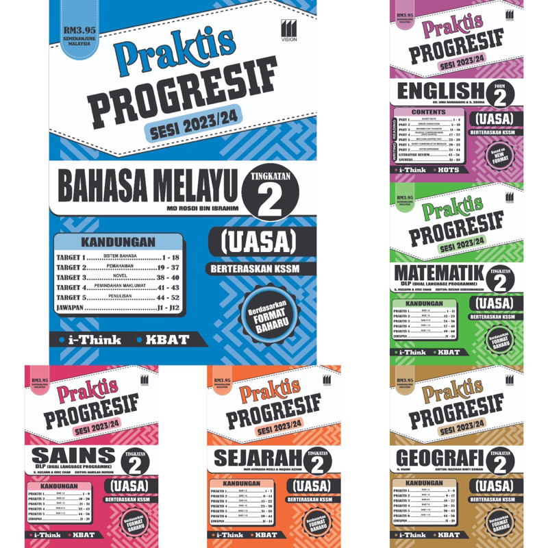 Praktis Progresif SESI 2023/24 UASA Tingkatan 2 Buku Latihan (Vision ...