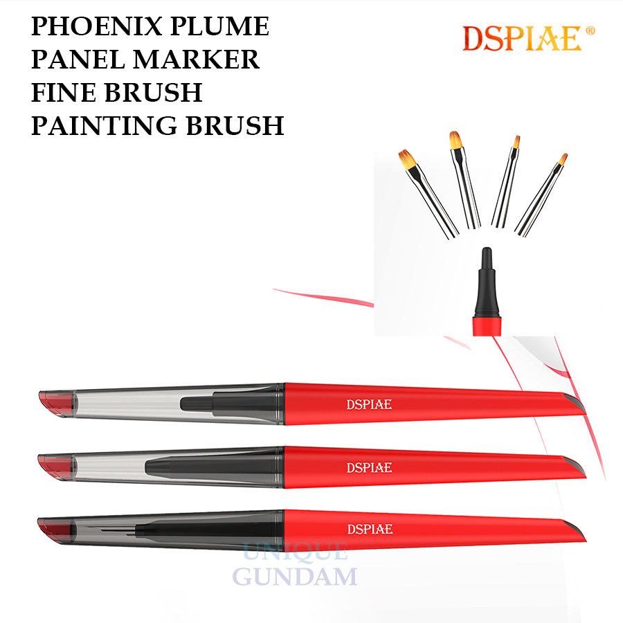 [DSPIAE] PHOENIX PLUME PANEL LINE MARKER / FINE DETAILING BRUSH / BROAD PAINTING BRUSH MODEL KIT ...