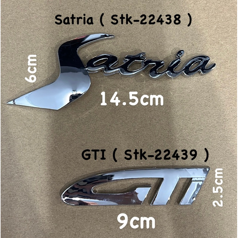 Stk-22438/22439 : [ 1pc ] Emblem Satria GTI Plastic with double side ...