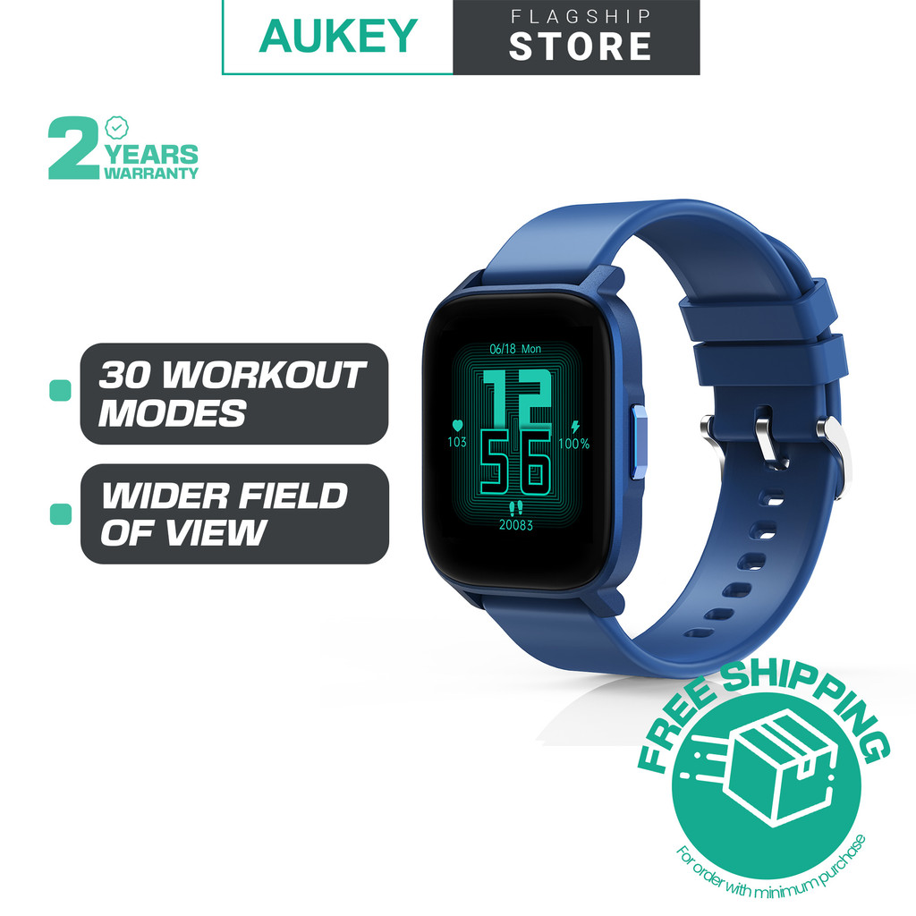 Aukey Smart Watch Fitness Tracker with 12 Activity Modes LS02 | Shopee ...