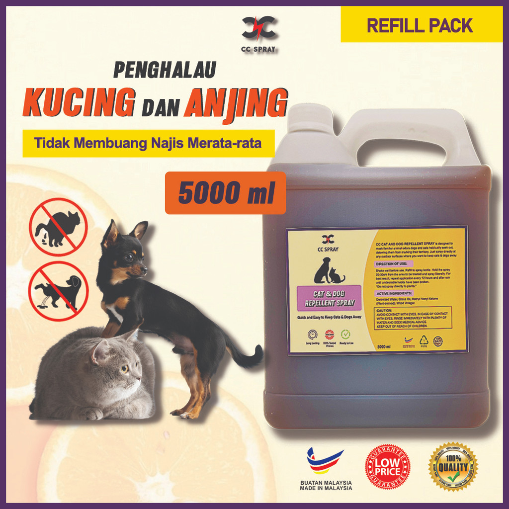 CC Cat And Dog Repellent Spray Penghalau Kucing & Anjing-REFILL PACK ...