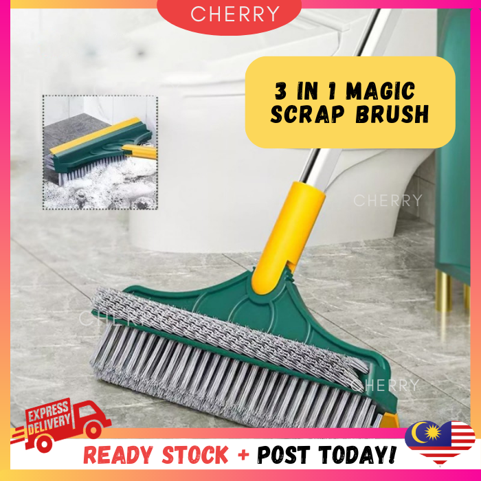 🍒CHERRY🍒3 In 1 Brush Magic Brush Broom Toilet Floor Brush Berus Cuci ...