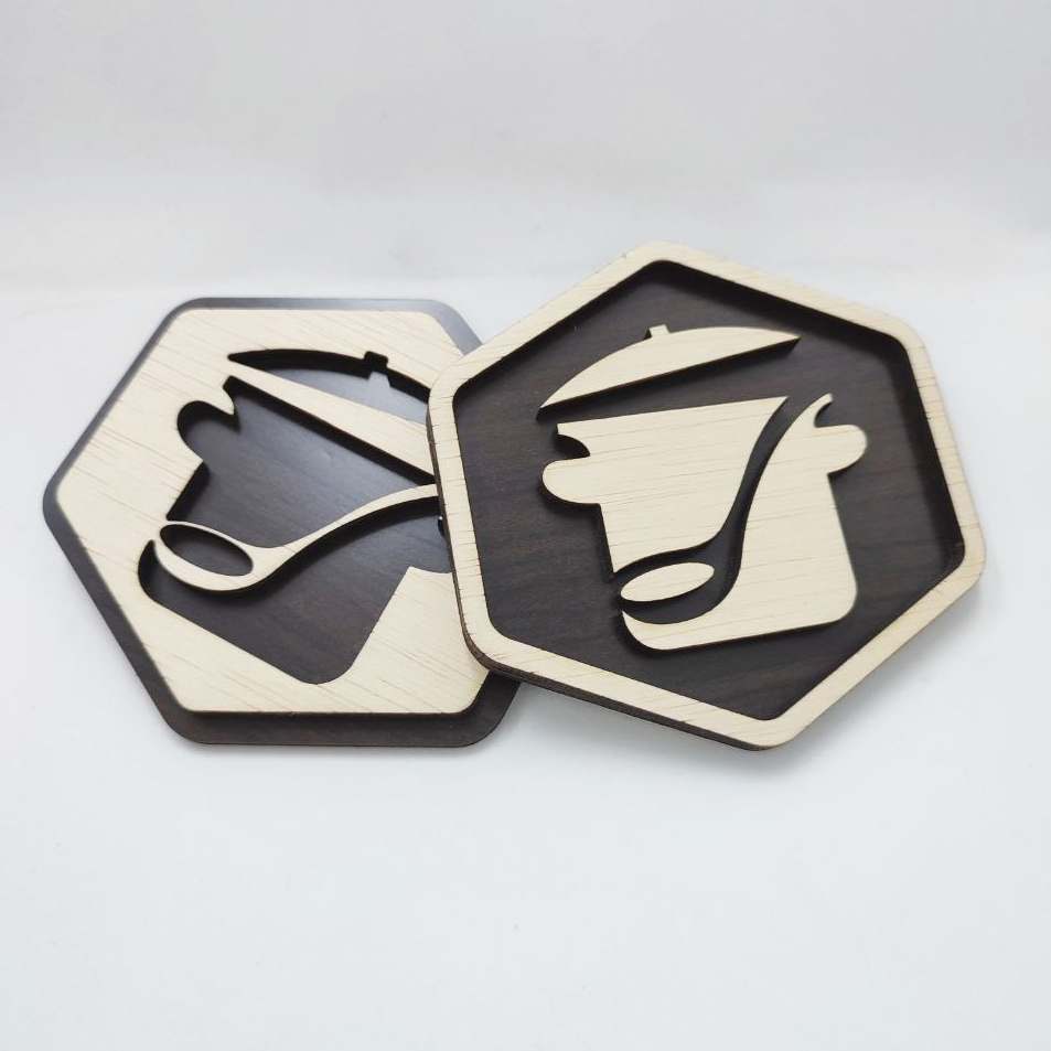 (Top Craft) Papan Tanda Pintu Dapur Kitchen Wood Signage Minimalis ...