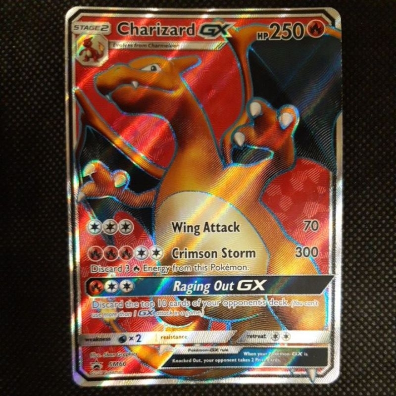 Pokemon Card TCG: Charizard GX SM60 Promo Full Art Ultra Rare Condition ...