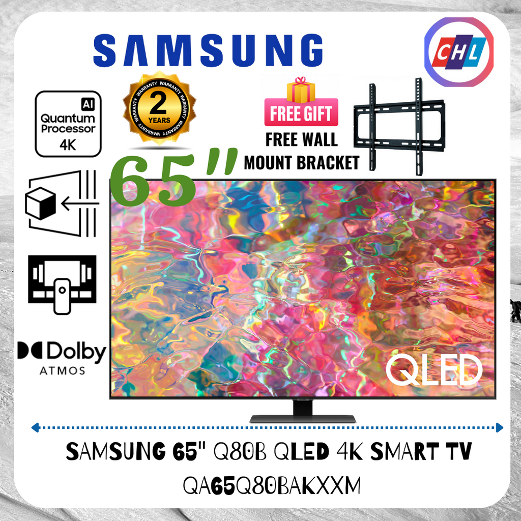 Samsung [New Arrival] 65" Q80B QLED 4K Smart TV QA65Q80BAKXXM [Free TV Bracket] -Samsung ...