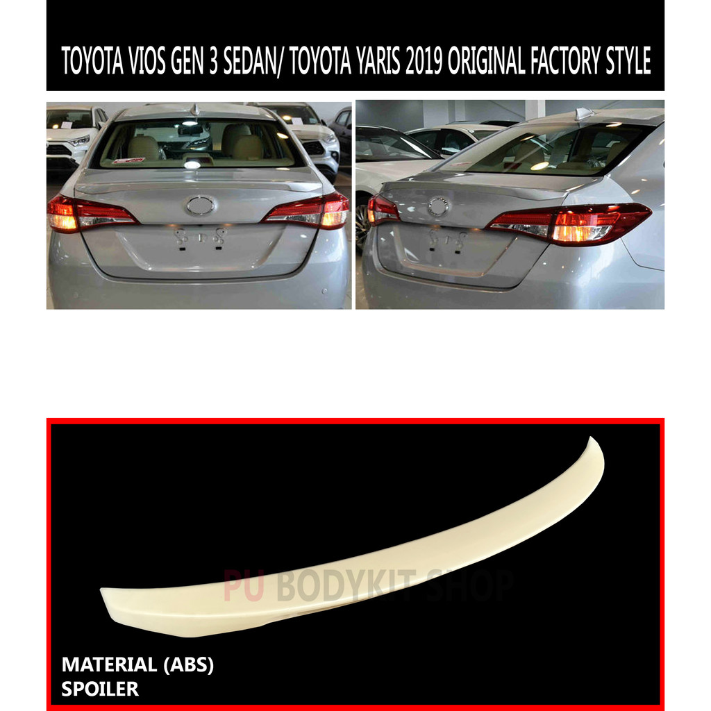 TOYOTA VIOS GEN 3 SEDAN/ TOYOTA YARIS 2019 ORIGINAL FACTORY STYLE REAR ...