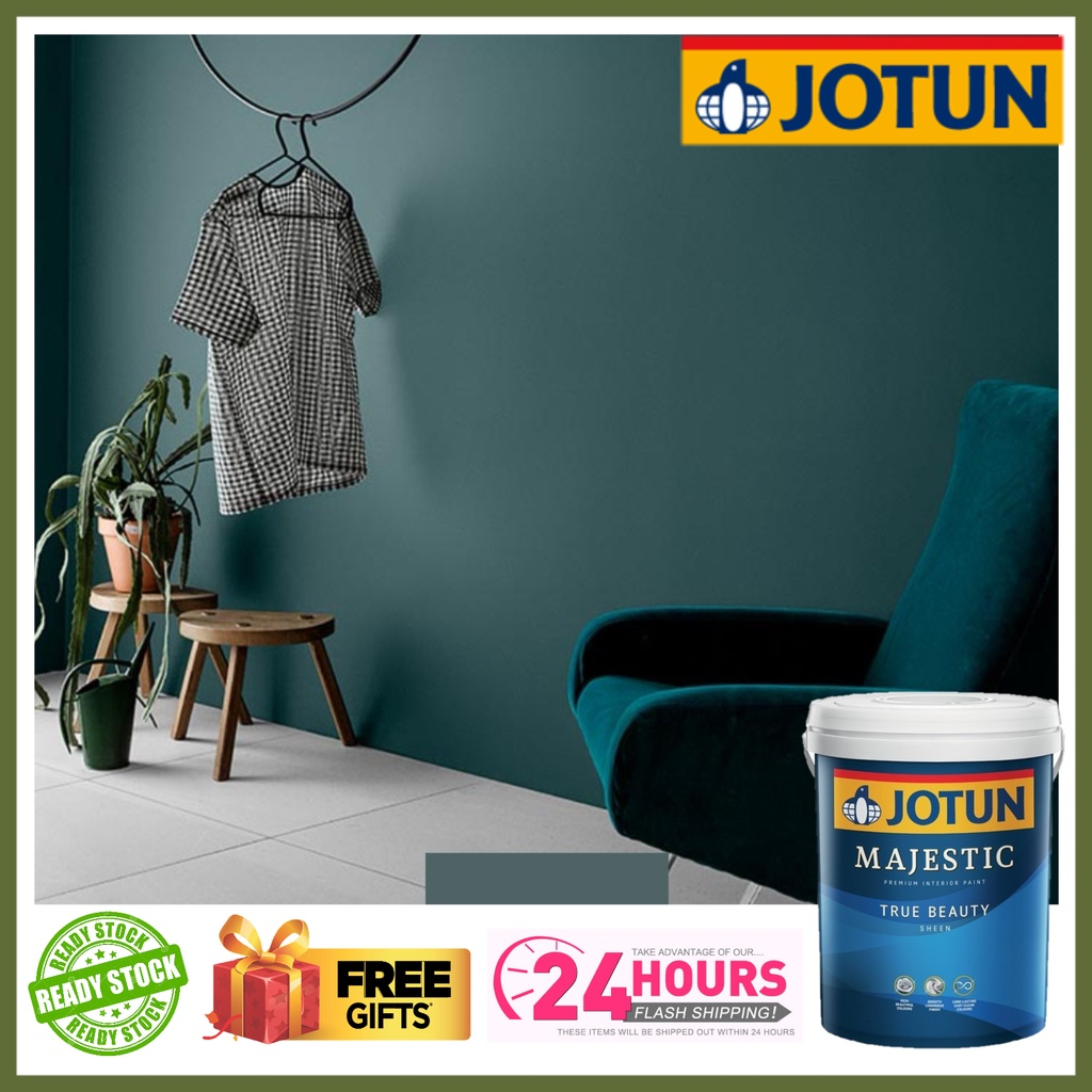 JOTUN 1L 5454 DARK TEAL Majestic True Beauty Sheen /Cat Dalam Kilat/Cat ...