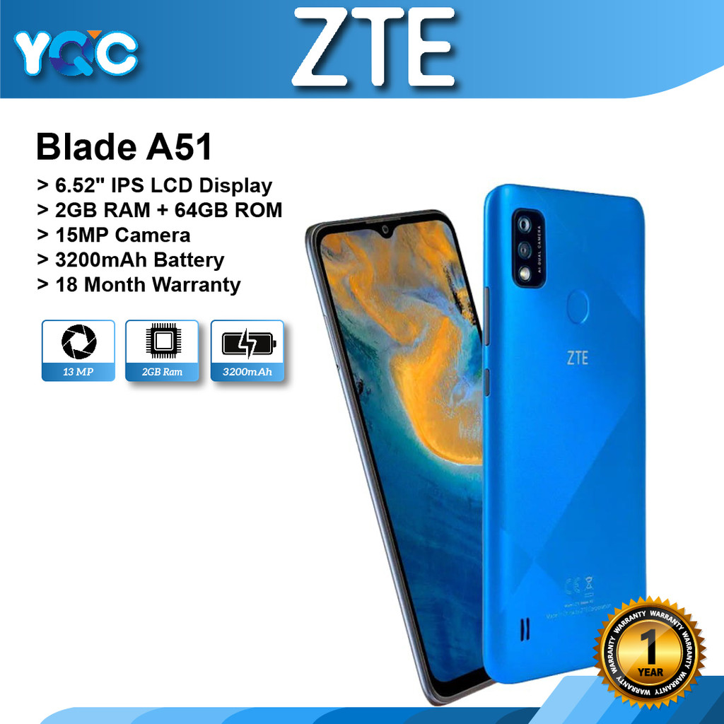 ZTE BLADE A51 (2GB RAM 64GB) 4G Smartphone Original ZTE Malaysia ...