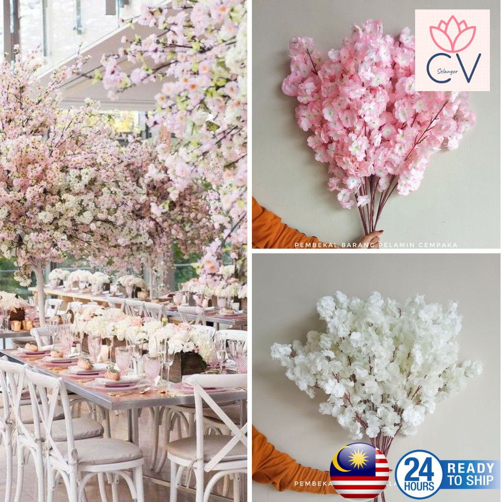 Sakura Flowers Wedding Home Decor | Bunga Sakura Pelamin Murah Hantaran ...