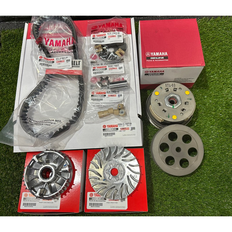 YAMAHA EGO S NOUVO S EGOS FI AVANTIZ SOLARIZ EGO LC FI NVX NMAX FRONT REAR PULLEY SET V BELT SET ...