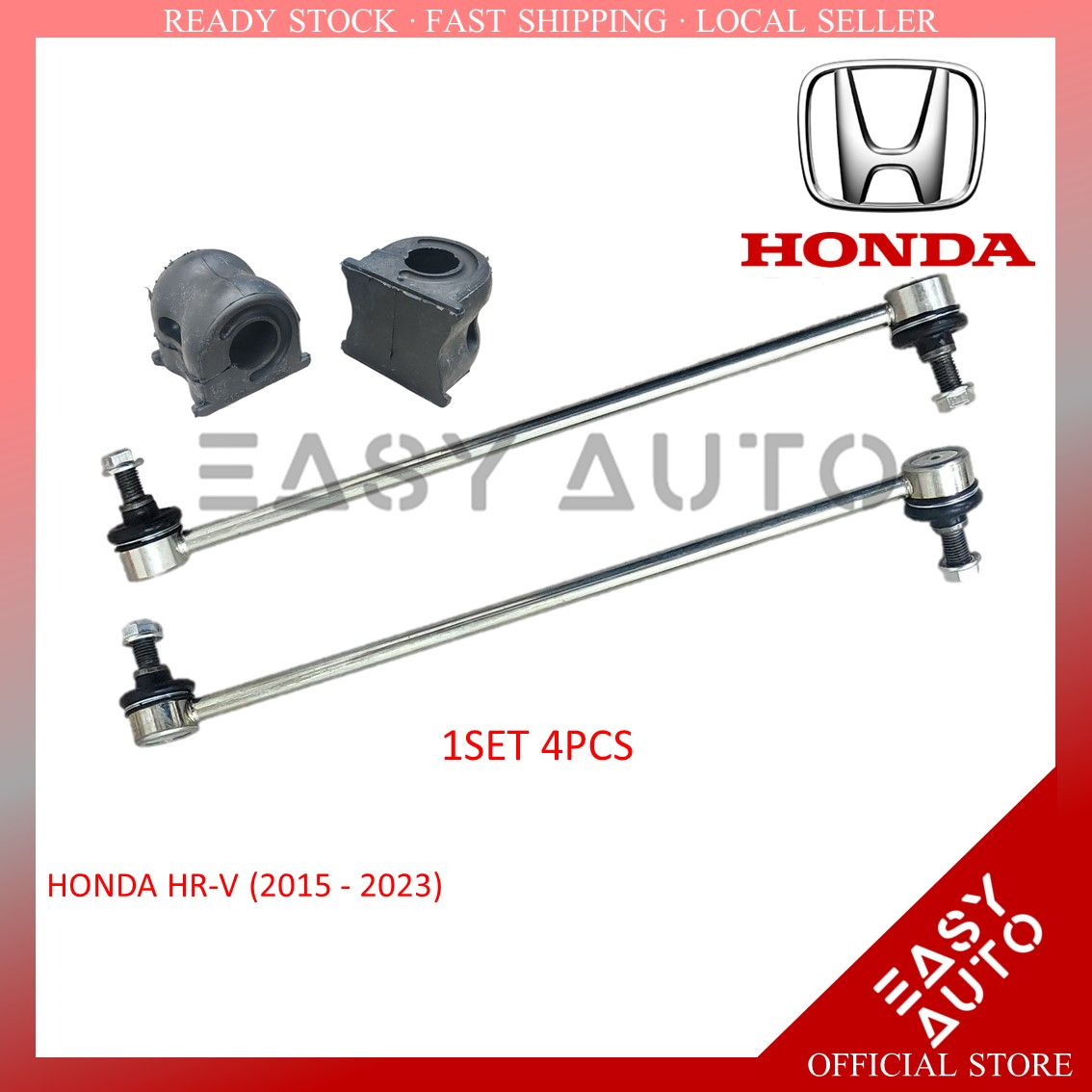 1SET 4PIECES !! FRONT STABILIZER LINK RIGHT AND LEFT + BUSH RIGHT AND ...