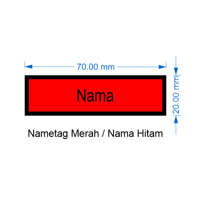 Name Tag Sulam, Tag Nama Sekolah, MDCUSTOMMADE | Shopee Malaysia