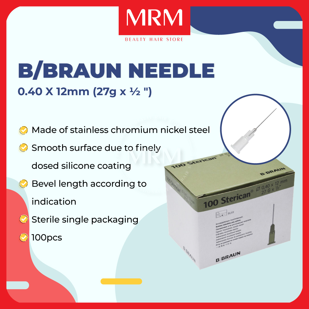 B Braun Needle Disposable Sterican Needle Acne Needle (0.40 x 12 mm) x ...