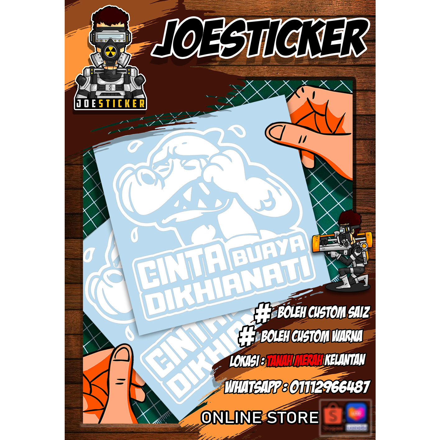 STICKER CINTA BUAYA DIKHIANATI TANPA BACKGROUND. ADA PELBAGAI PILIHAN ...