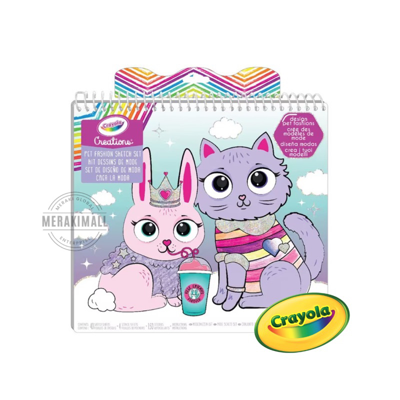 Crayola Creations Pet Fashion Sketch Set | Colouring Sheets | Stickers ...