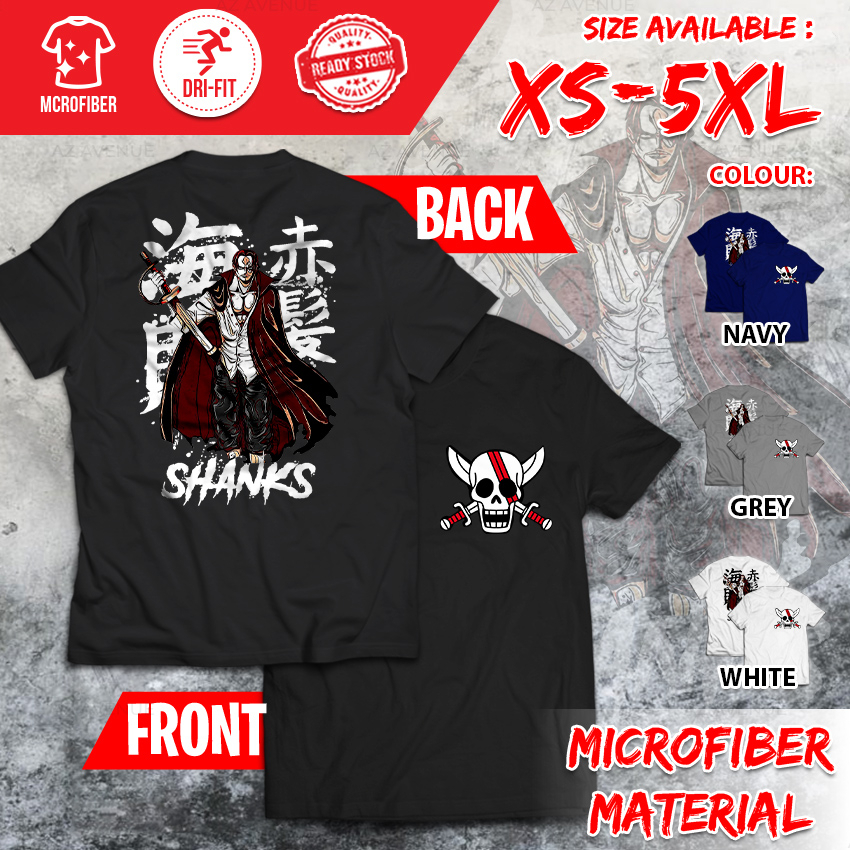 SHANKS One PIece Anime Streetwear Microfiber Dri-Fit Polyester Short ...