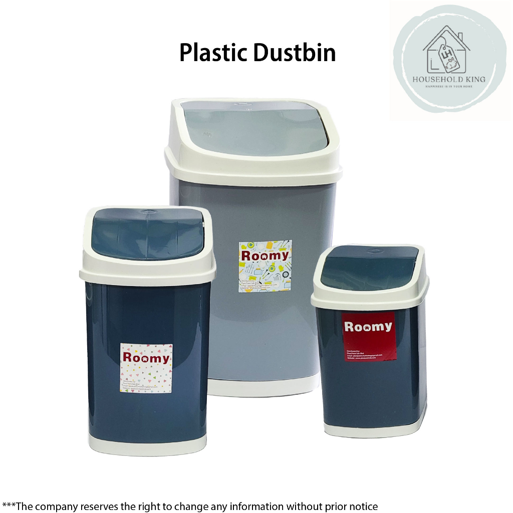 Roomy Mini Dustbin /Plastic Dustbin /Tong Sampah Plastik /Plastik Tong ...