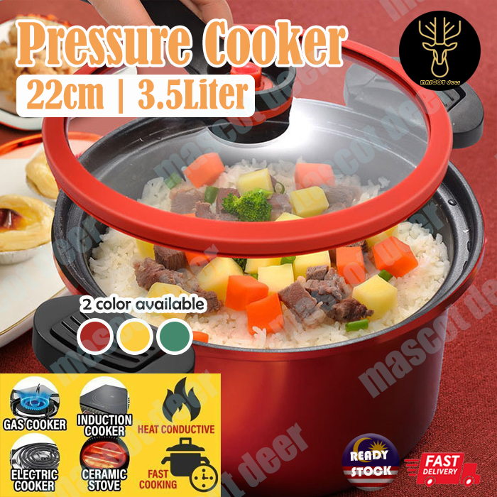 22CM 3.5L Micro Pressure Cooker Multi-Function Cooker Pot Soup Pot ...